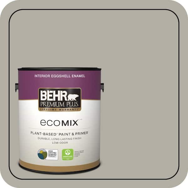 BEHR PREMIUM PLUS 1 gal. #790D-4 Granite Boulder Eggshell Enamel EcoMix ...