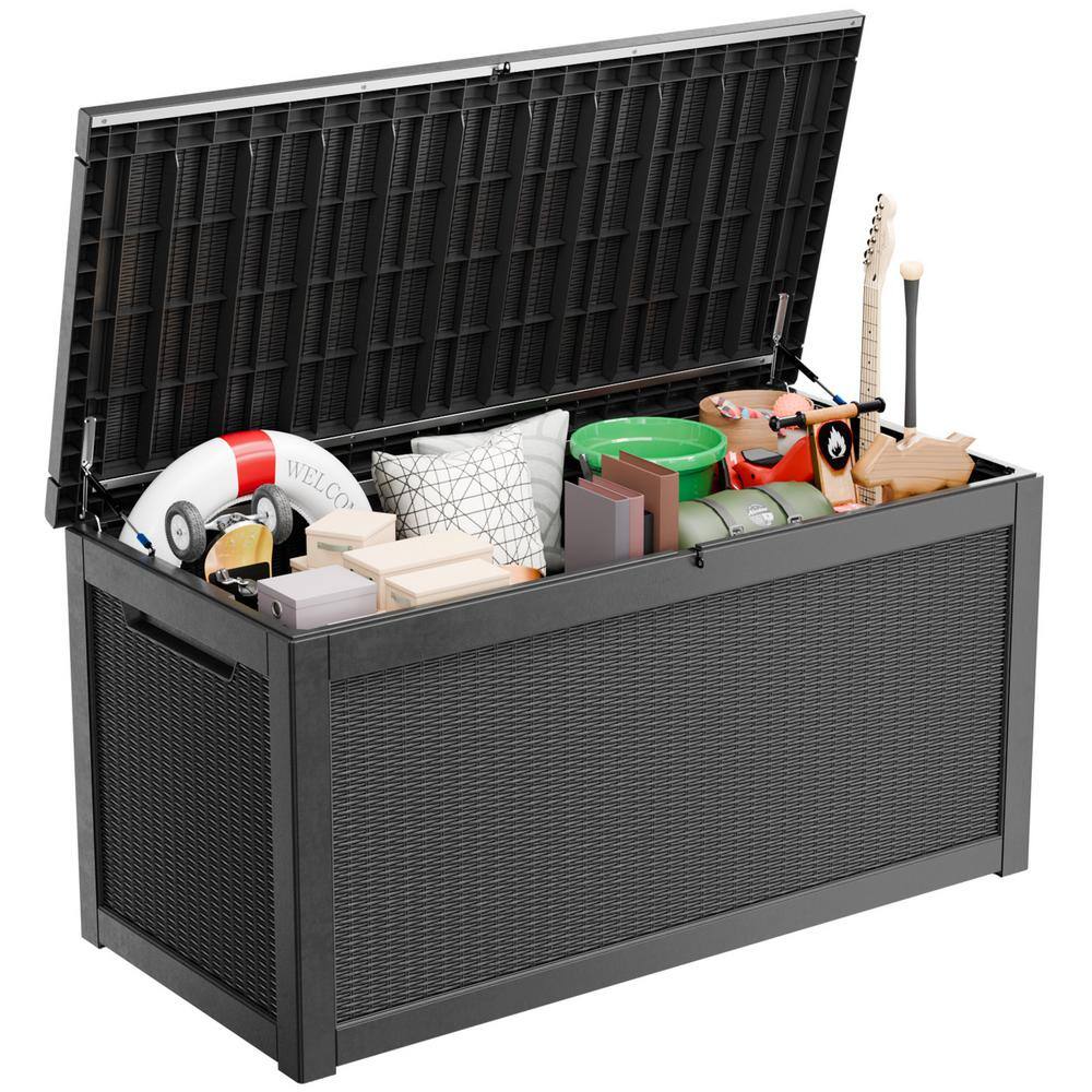 Otryad 260 Gallon Deck Box, Waterproof Resin Large Outdoor Storgae Box ...