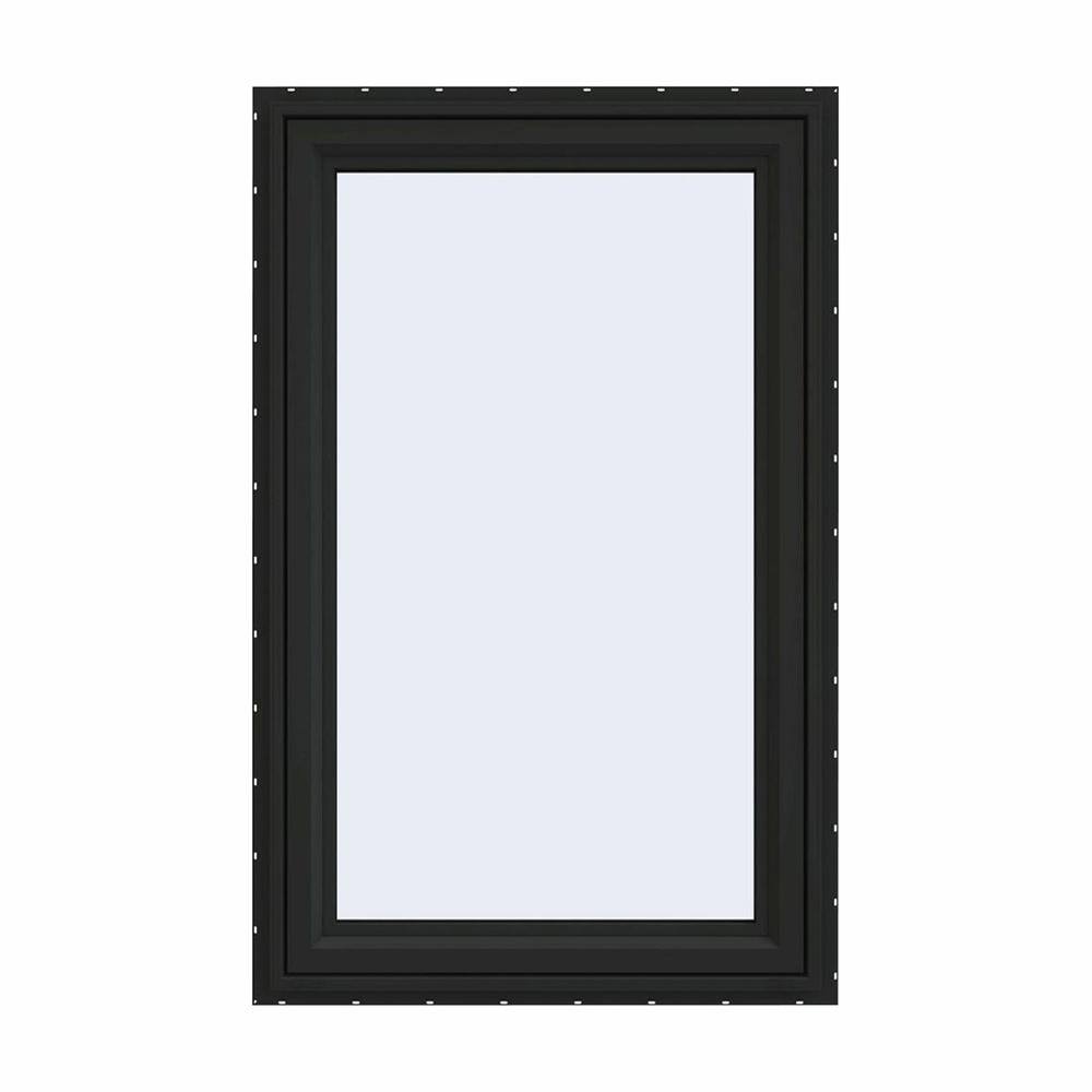 JELD-WEN 30 in. x 48 in. V-4500 Series Bronze FiniShield Vinyl Right ...