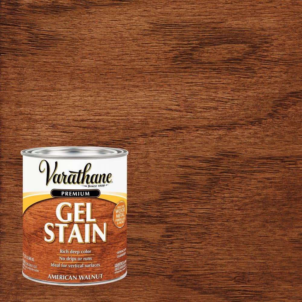 Varathane 1 qt. American Walnut Semi-Transparent Gel Interior Wood ...