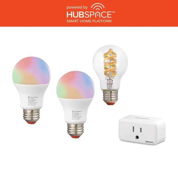 Reviews for EcoSmart Beginner Bundle: 2 Smart A19 Light Bulbs, Smart ...