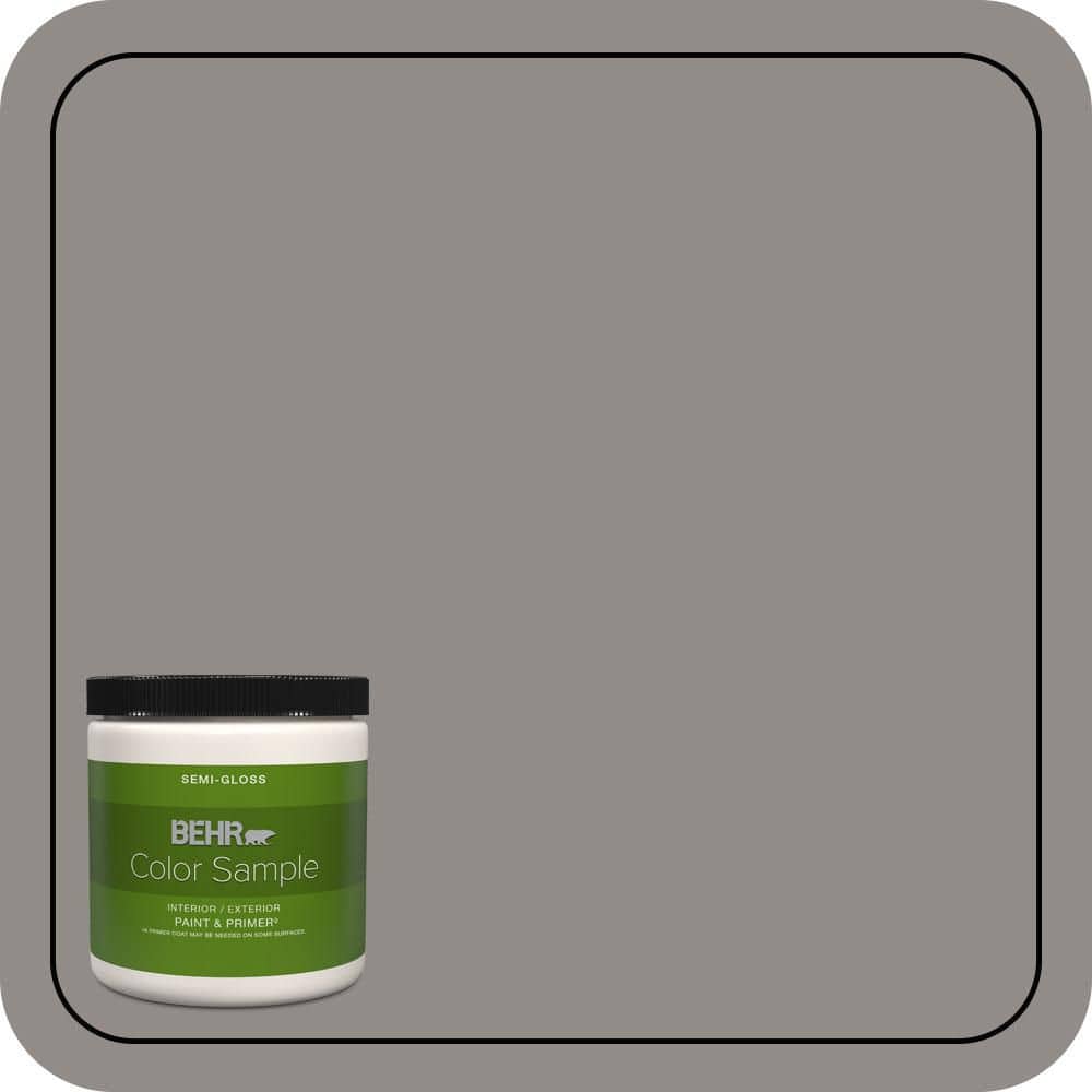 BEHR PREMIUM PLUS 8 oz. #790F-4 Creek Bend Semi-Gloss Interior/Exterior ...