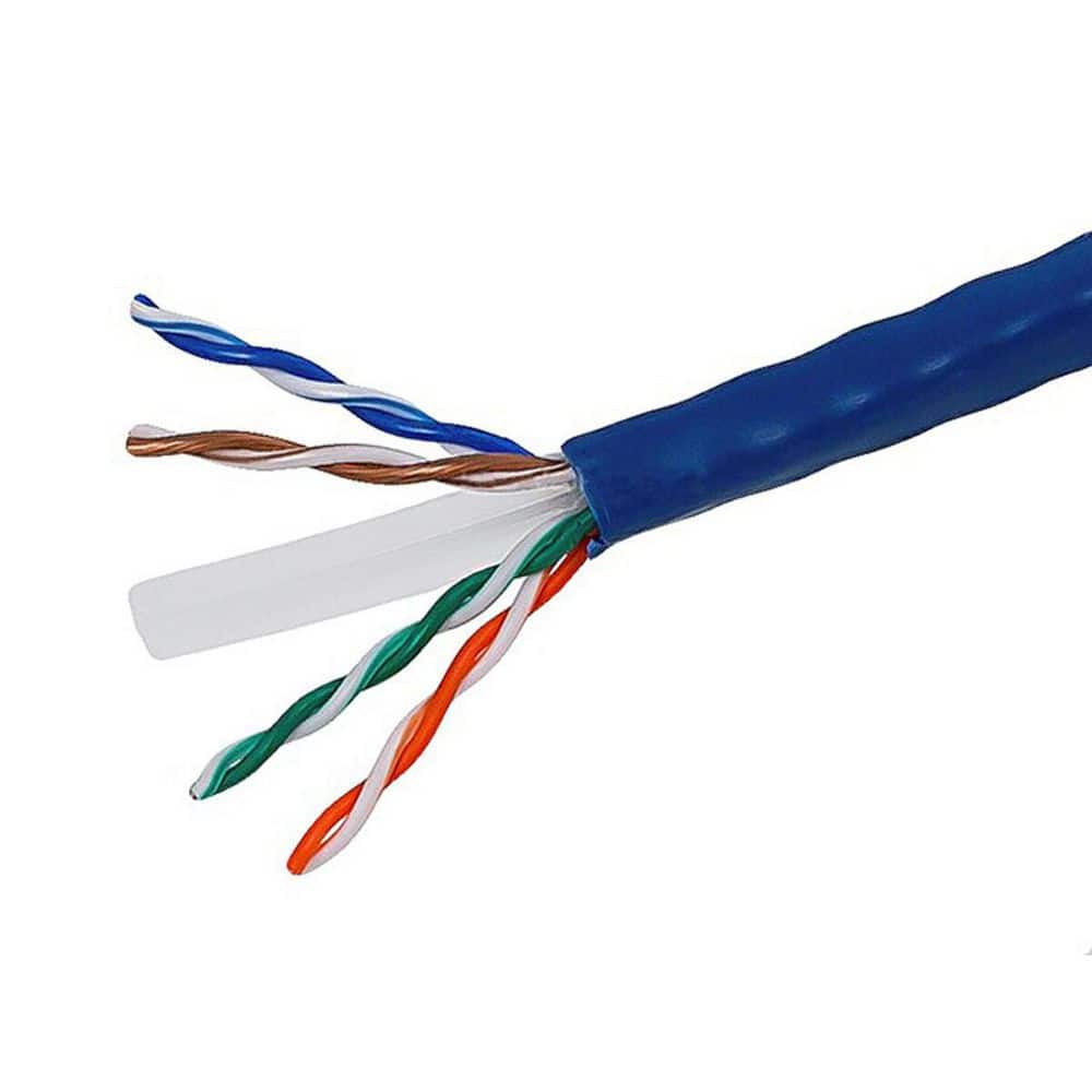 4XEM 4XEM 1000 ft. Blue CAT5e Stranded In‑Wall Bulk Cable – 24AWG ...