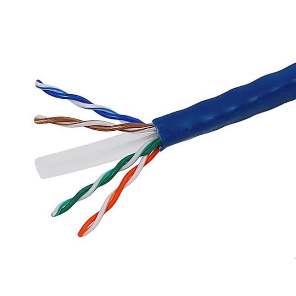 4XEM 4XEM 1000 ft. Blue CAT5e Stranded In‑Wall Bulk Cable – 24AWG ...