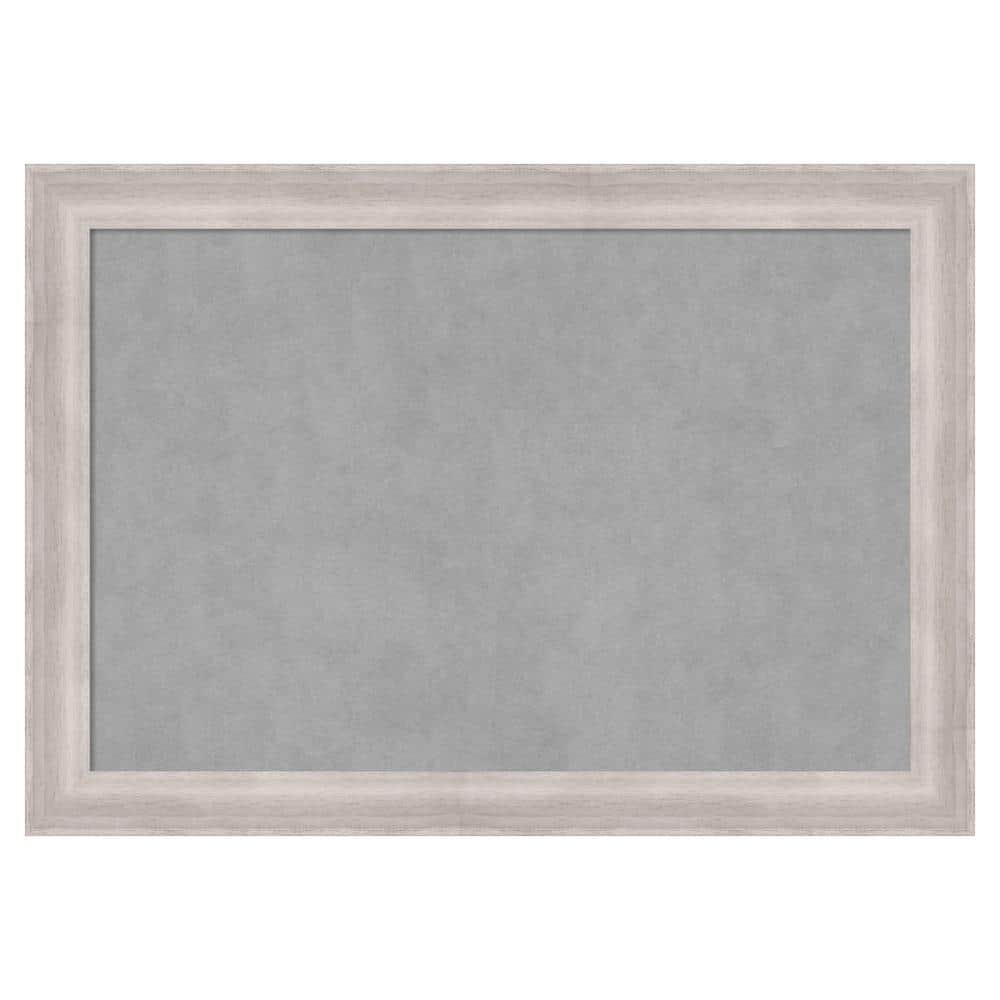 Amanti Art Beachwood Grey 41 in. x 29 in. Magnetic Board, Memo Board ...