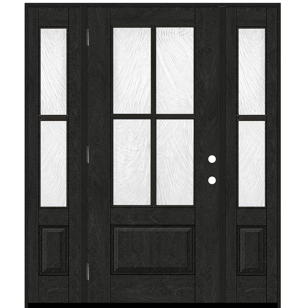 Steves & Sons 64 in. x 80 in. Regency 3/4Lite 4SDL Brook Deco Glass ...