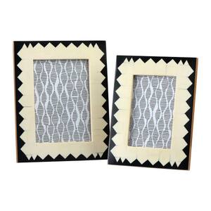 Storied Home 4 x 6 and 5 x 7 Black etched on Cream Picture Frame (Set ...