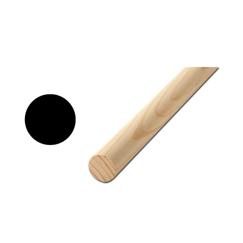 Woodgrain Millwork 1/2 in. x 1/2 in. x 48 in. Basswood Round Dowel ...