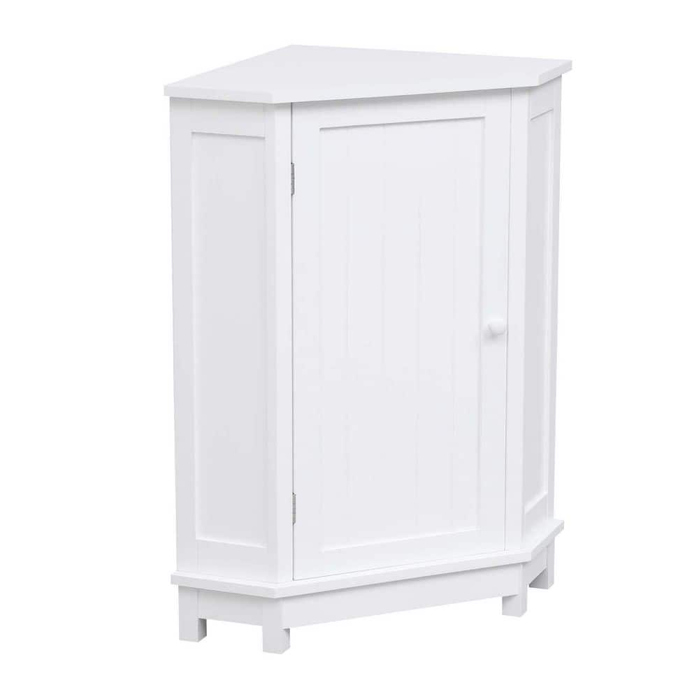 Whatseaso 17.50 in. W x 17.50 in. D x 31.40 in. H White Linen Cabinet ...