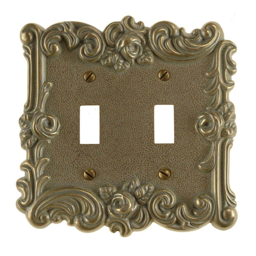 AMERELLE Provincial 2 Toggle Wall Plate - Country Gold 60TTCG - The ...