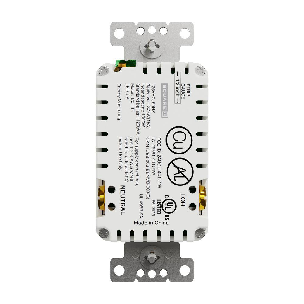 Buy X Series 15 Amp 125V Tamper Resistant Indoor Wi-Fi Energy ...