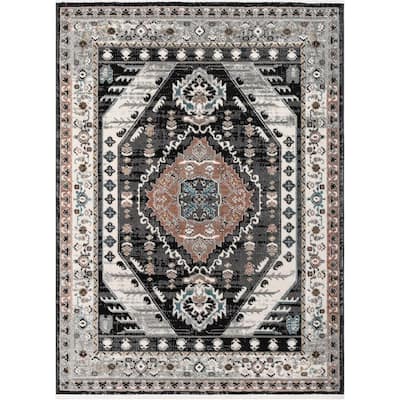 Well Woven Indira Julita Black Vintage Bohemian Aztec Tribal 7 ft. 10 ...