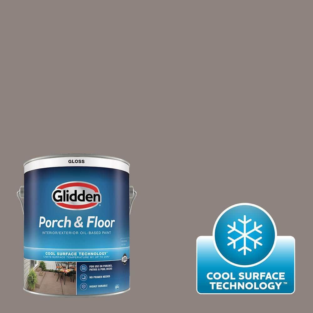 Glidden Porch and Floor 1 gal. PPG1005-5 Elephant Gray Gloss Interior ...