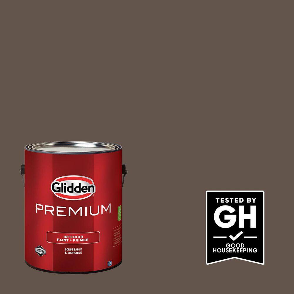 Glidden Premium 1 gal. PPG1076-7 Ground Coffee Semi-Gloss Interior ...