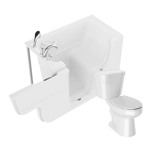 Universal Tubs Universal 52 in. L x 29 in. W Left Drain Soaking Non ...