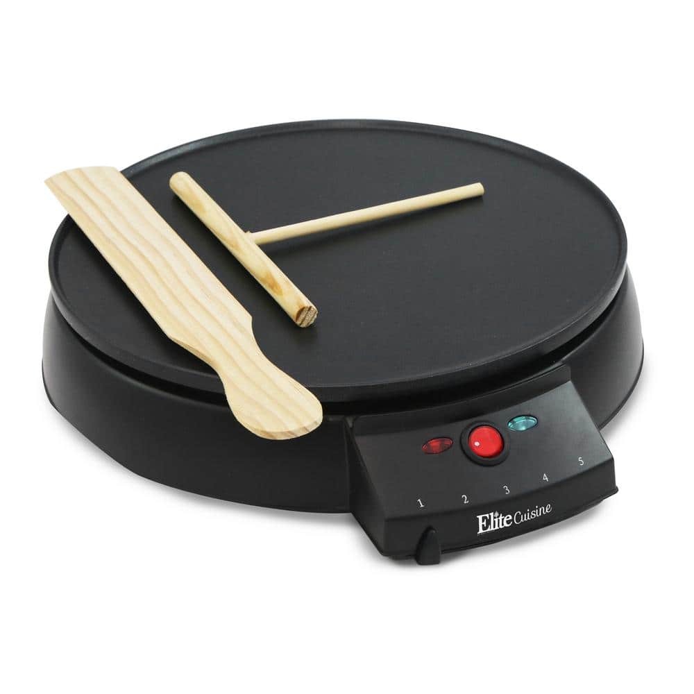 Elite Cuisine Cuisine 12 in. Non-Stick Crepe Maker Griddle ECP-126 ...