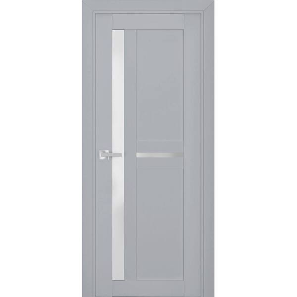Sartodoors 7288 30 in. x 84 in. Right-Hand/Inswing Solid Frosted Glass ...