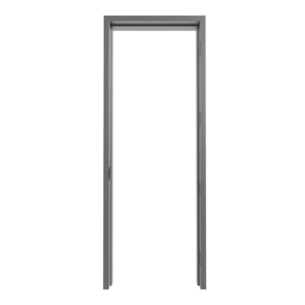 FORTIS DOORS 40 in. x 96 in. Gray Primed Right-Hand Steel Knock Down ...