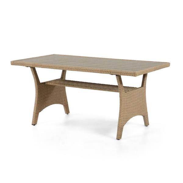 MUSE & LOUNGE Dasan Natural Metal Rectangle Outdoor Dining Table ...