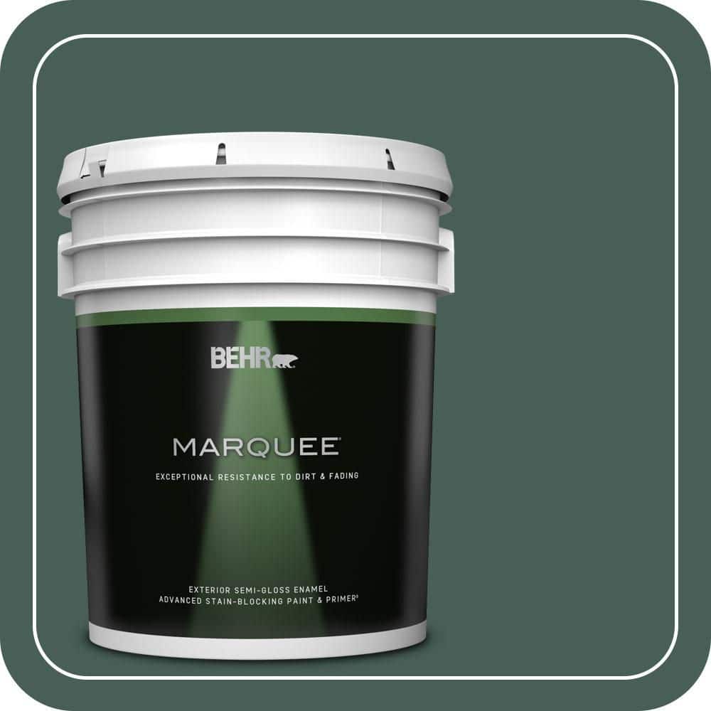 BEHR MARQUEE 5 gal. #M440-7 Rainforest Semi-Gloss Enamel Exterior Paint ...