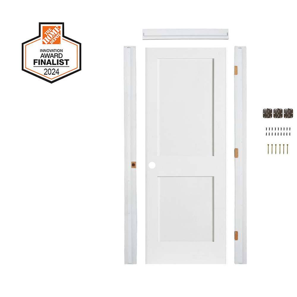Reviews for Krosswood Doors DIY 30 in. x 80 in. Shaker 2-Panel Right ...