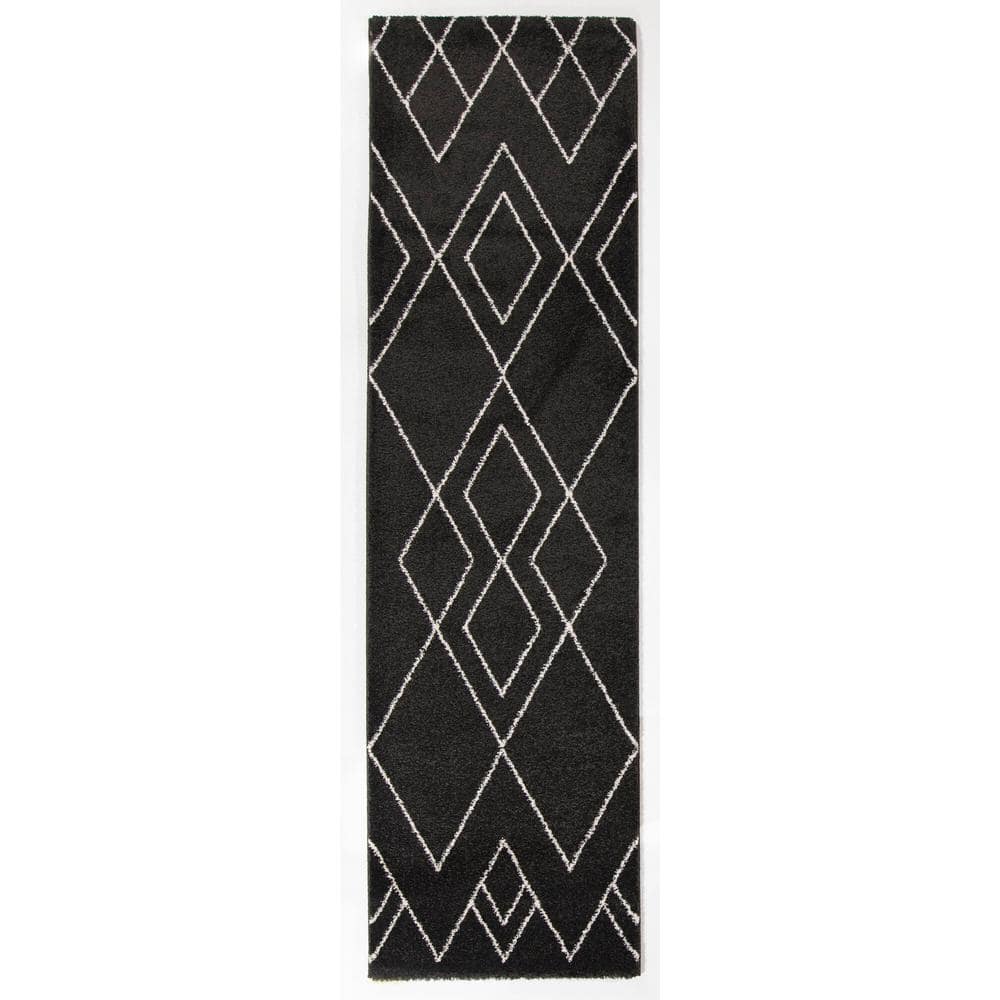 BALTA Clara Black 2 ft. x 7 ft. Runner Rug 3003836 - The Home Depot