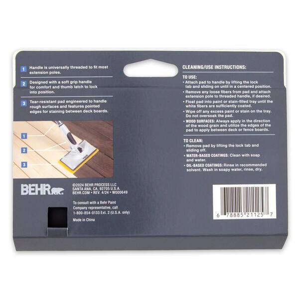 BEHR 7 in. Exterior Stain Pad Applicator Refill W000649 - The Home Depot