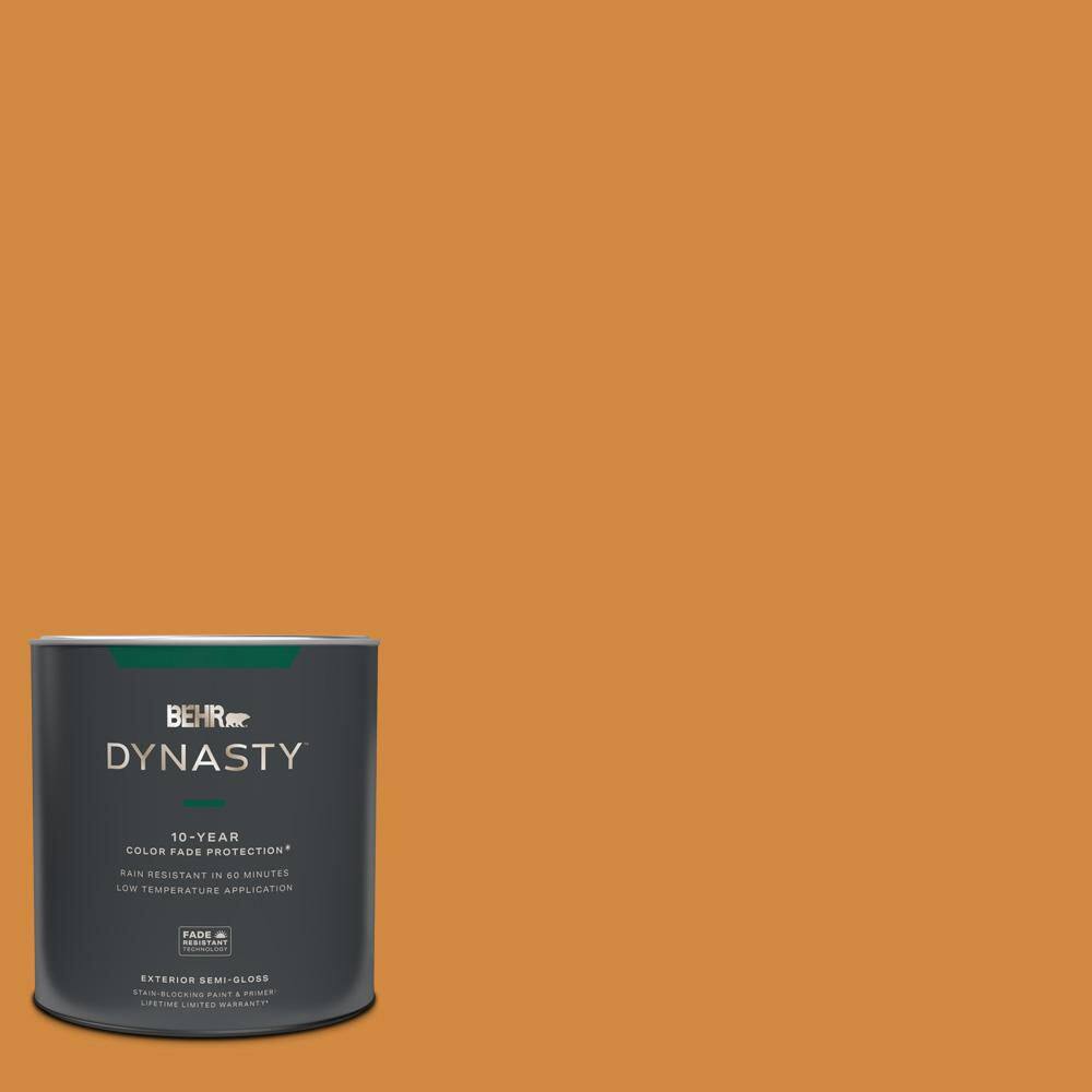 BEHR DYNASTY 1 qt. #290D-6 Acorn Semi-Gloss Exterior Stain-Blocking ...