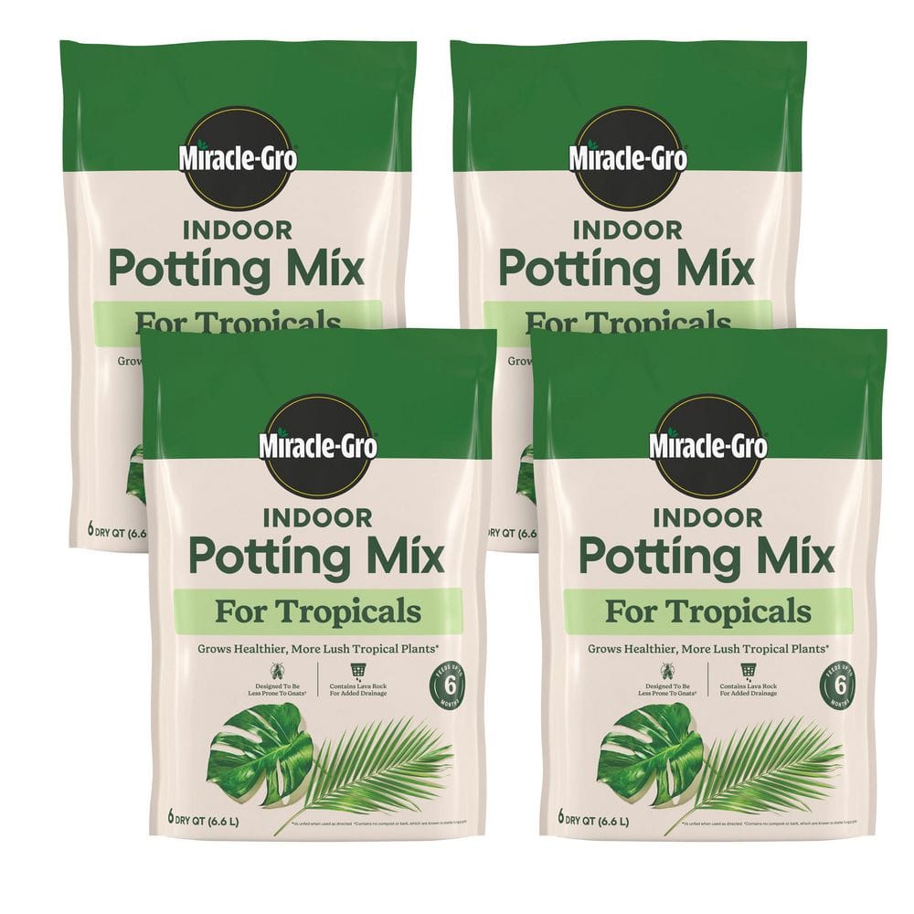Reviews for Miracle-Gro Indoor Potting Mix for Tropicals 6 qt. Soil For ...