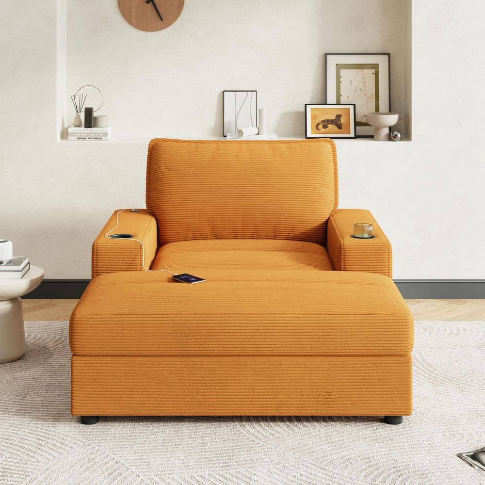 CHRISTOPHER KNIGHT HOME Dervan Modern Yellow Corduroy Upholstered ...