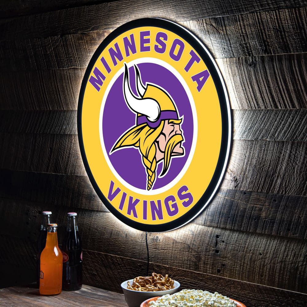 Reviews for Evergreen Minnesota Vikings Round 23 in. Plug-in LED ...