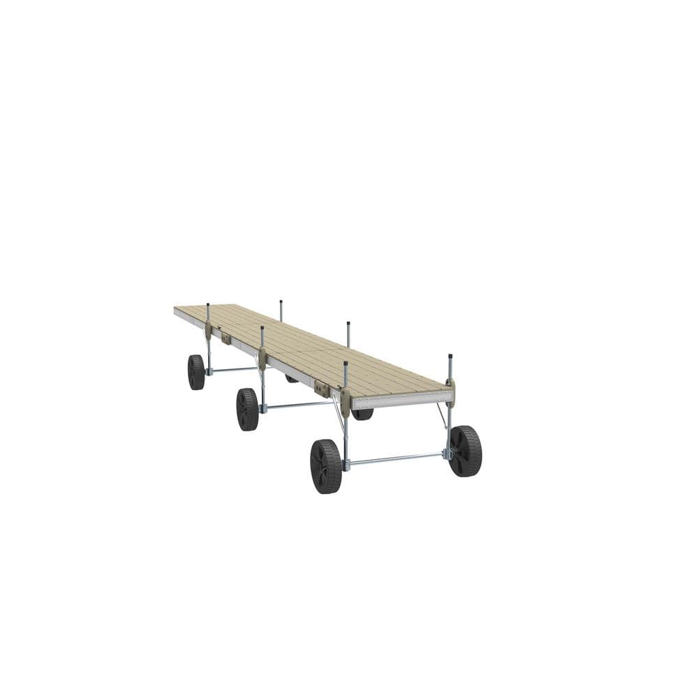 PlayStar 4 ft. x 30 ft. Aluminum Roll In Dock Kit w/ Resin Top -3 ...