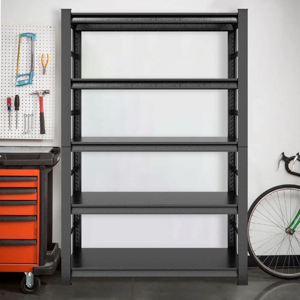 Siavonce 5-Shelf Storage Shelves, Metal Shelving Unit Adjustable ...