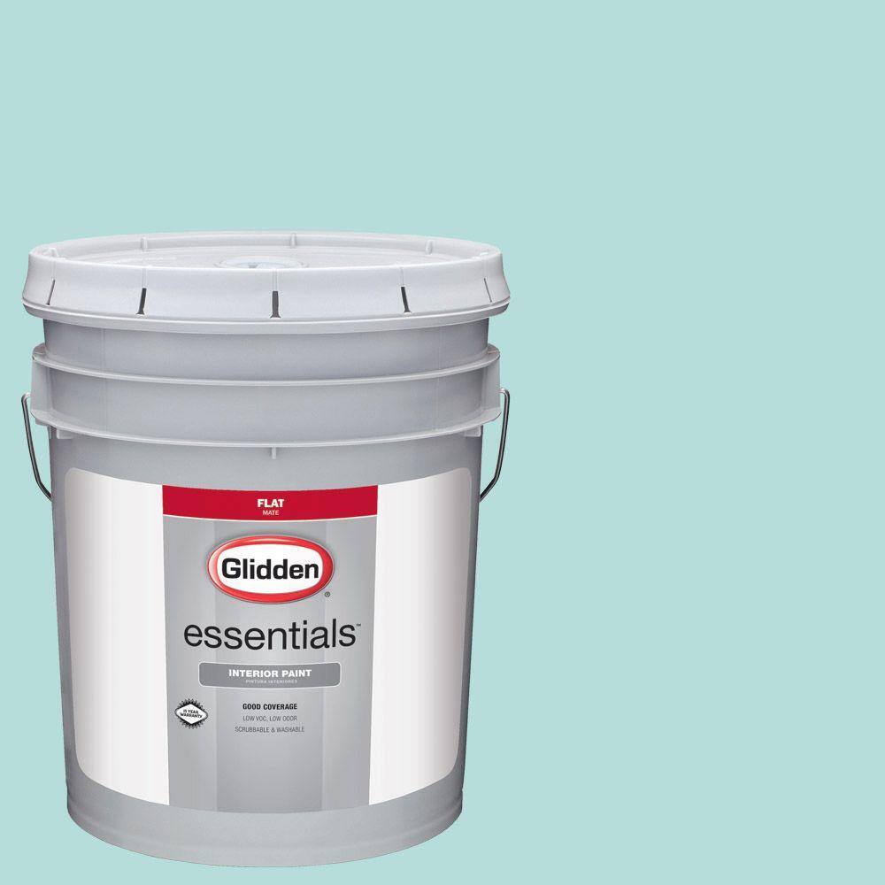 Glidden Essentials 5 gal. #HDGB23U Freshwater Flat Interior Paint ...