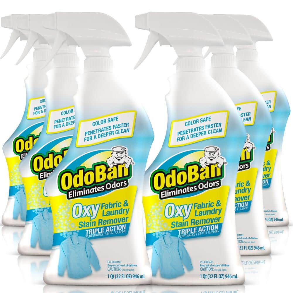 OdoBan 32 oz. Oxy Fabric Stain Remover (Ready-to-Use) Spray (6-Pack) 9615C01-Q6 - The Home Depot