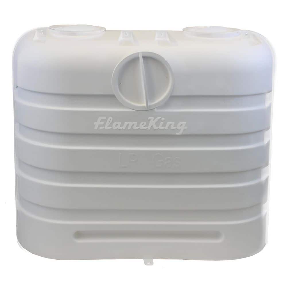 Flame King Heavy-Duty Dual 30 lbs. White Propane Tank Cover for RV ...