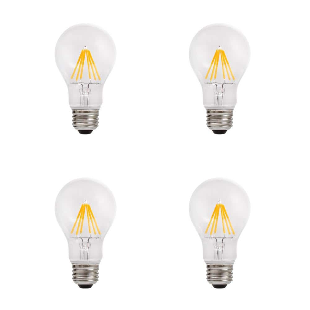 EcoSmart 60-Watt Equivalent A19 Dimmable ENERGY STAR Clear Filament ...