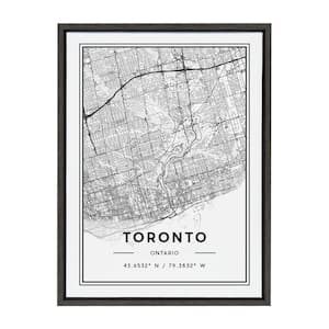 Kate and Laurel Sylvie Manhattan Modern Map by Jake Goossen Framed ...