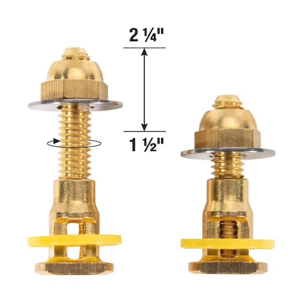 Fluidmaster SetFast 5/16 in. x 2-1/4 in. No Cut Brass Closet Toilet ...