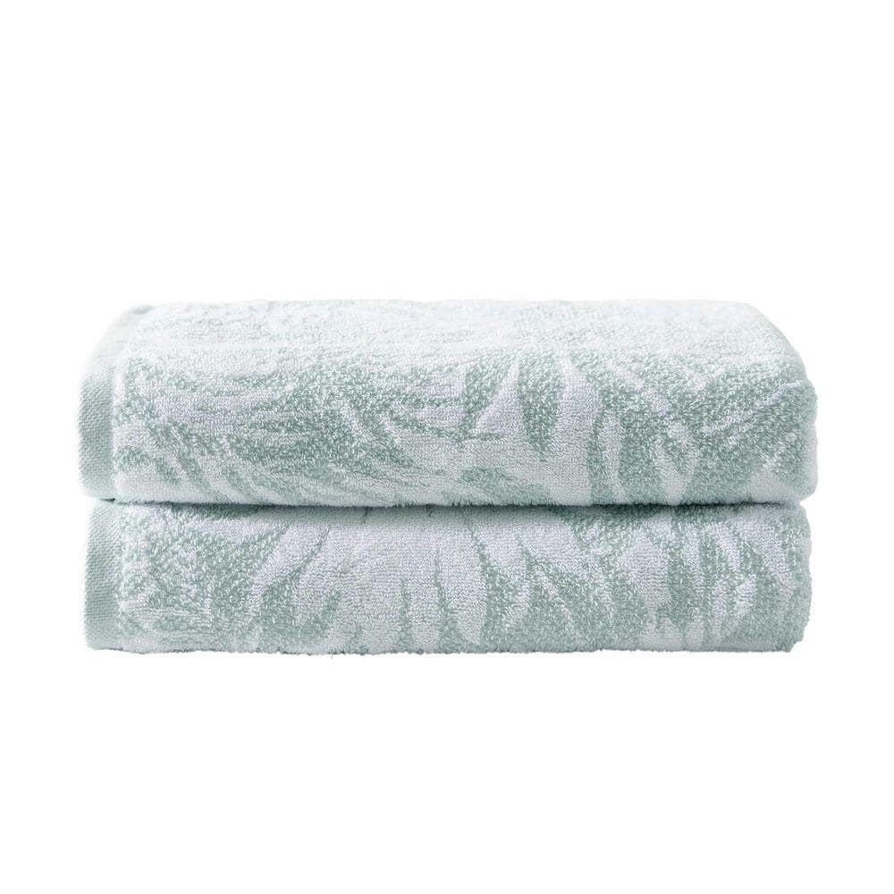 Tommy Bahama Lago Palm 2-Piece Whirlpool Green/Coconut White Cotton ...