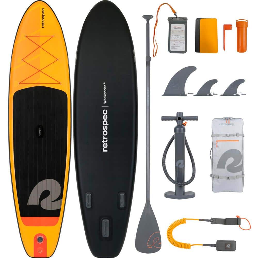 Compact Light-Weight 126 in. Sunglow PVC Inflatable Paddleboard with ...