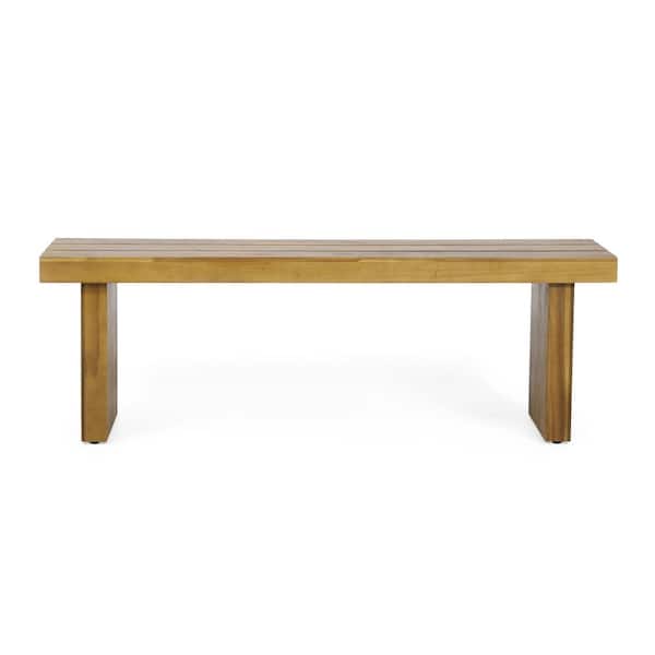 ECOCHIC SPACES INC Acacia Wood Garden Bench-Rustic Outdoor Seating with ...
