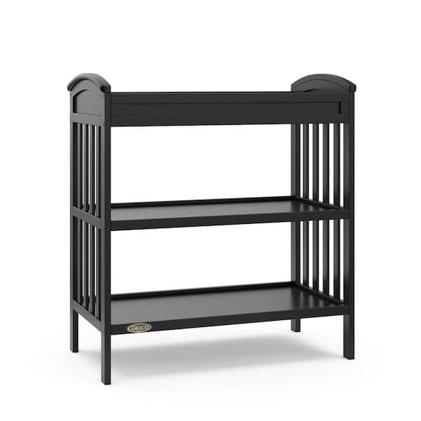 Storkcraft Benton Black Changing Table with Changing Pad 00542-90B ...