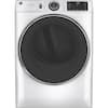 GE 7.8 cu.ft. Smart Front Load Electric Dryer in White with Steam and ...