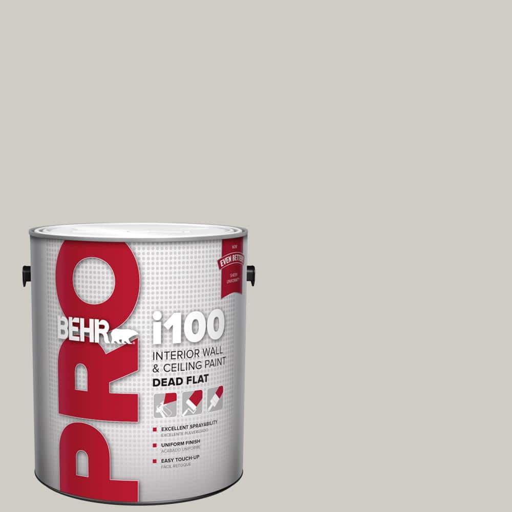 BEHR PRO 1 gal. #PPU26-10 Chic Gray Dead Flat Interior Paint PR10501 ...