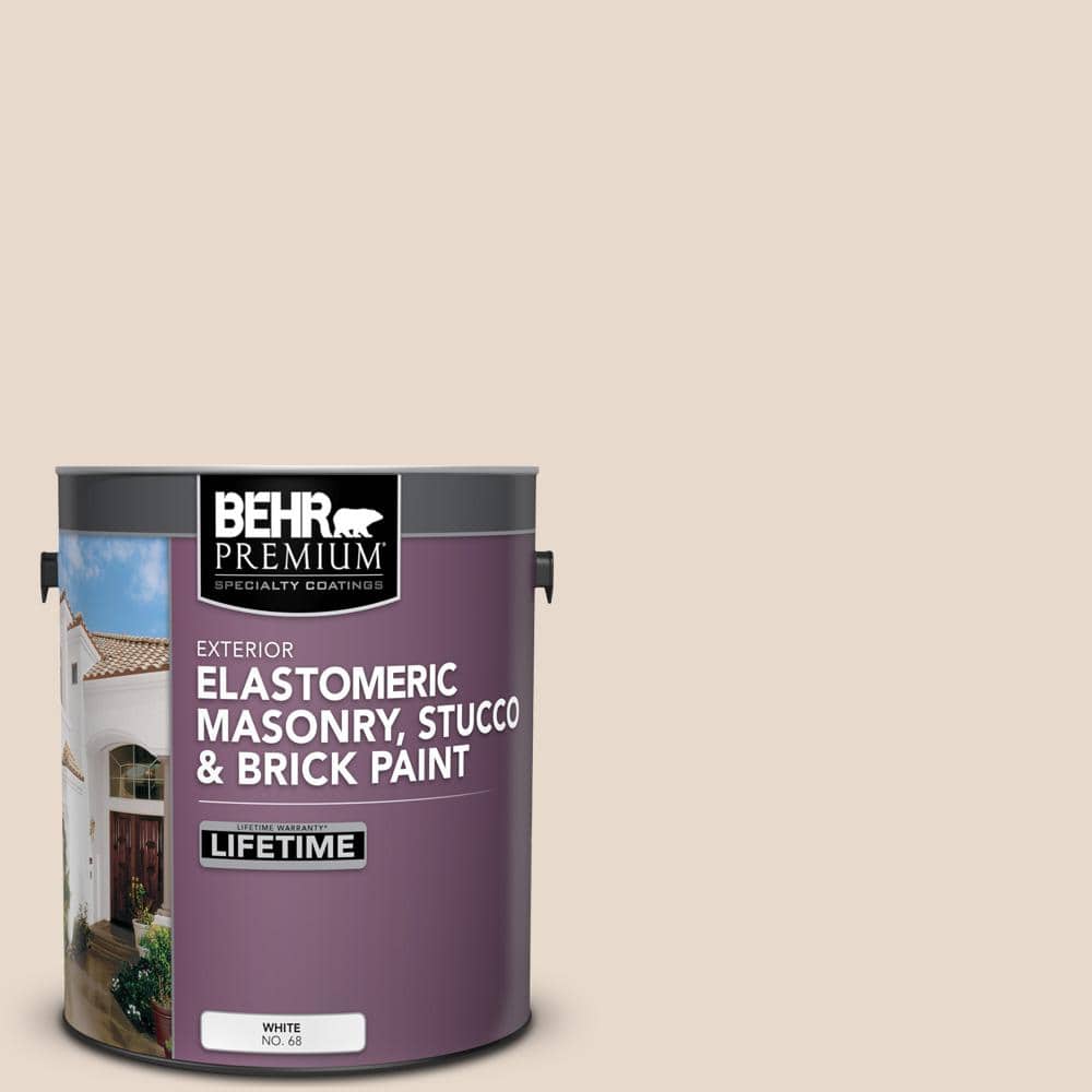 BEHR PREMIUM 1 gal. #N240-1 Cascade Beige Elastomeric Masonry, Stucco ...