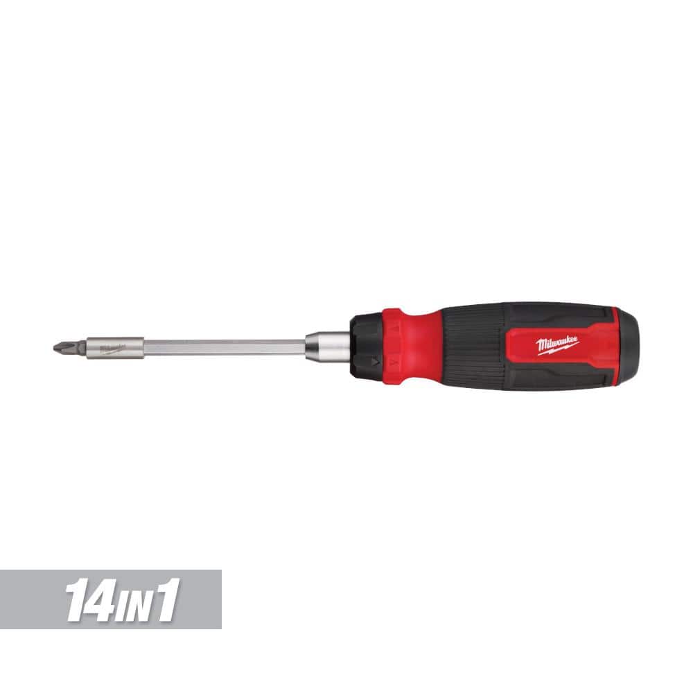 Milwaukee 14-In-1 Ratcheting Multi-Bit Screwdriver 48-22-2903 - The ...