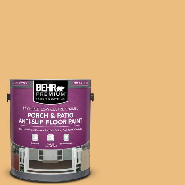 BEHR PREMIUM 1 gal. #310D-4 Gold Buff Textured Low-Lustre Enamel ...