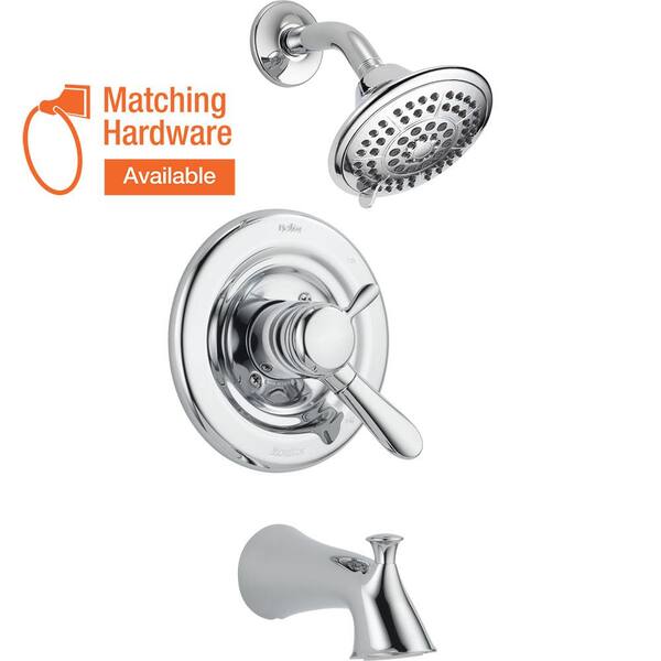 Delta Lahara 1-Handle Tub and Shower Faucet Trim Kit in Chrome (Valve Not Included) T17438 - The ...