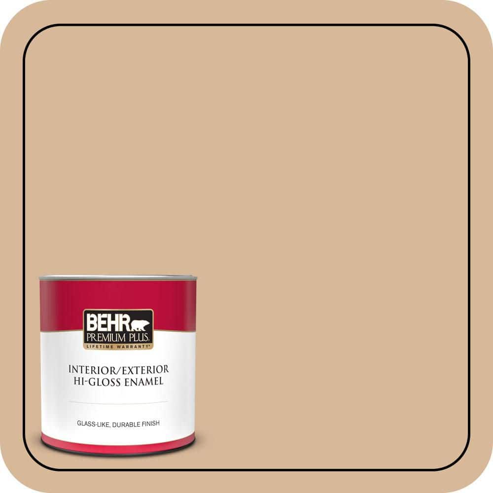 BEHR PREMIUM PLUS 1 qt. #S260-3 Dusty Gold Hi-Gloss Enamel Interior ...